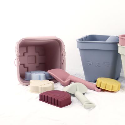 China Unisex Baby Silicone Toys , Silicone Beach Bucket Set With Customize Logo for sale