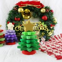 China Babe Soft Silicone Stacking Rings Blocks With Christmas Tree Shape for sale