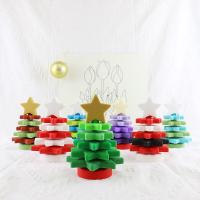 China Babe Soft Silicone Stacking Rings Blocks With Christmas Tree Shape for sale