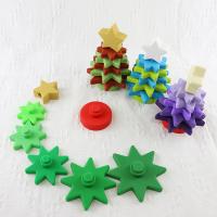 China Babe Soft Silicone Stacking Rings Blocks With Christmas Tree Shape for sale