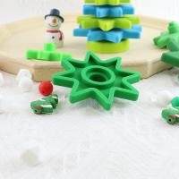China Babe Soft Silicone Stacking Rings Blocks With Christmas Tree Shape for sale