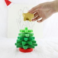 China Babe Soft Silicone Stacking Rings Blocks With Christmas Tree Shape for sale