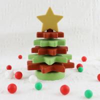 China Babe Soft Silicone Stacking Rings Blocks With Christmas Tree Shape for sale