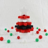 China Babe Soft Silicone Stacking Rings Blocks With Christmas Tree Shape for sale