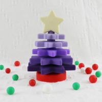 China Babe Soft Silicone Stacking Rings Blocks With Christmas Tree Shape for sale