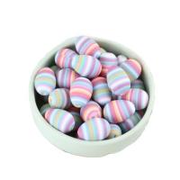 China Egg Shape DIY Silicone Teething Bead Chewable For Necklace Making for sale