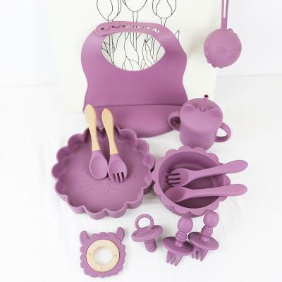 Cina prodotti in silicone personalizzati di qualità alimentare Set di alimentazione in silicone Set di animazione per gatti Stile set di alimenti per bambini in silicone in vendita