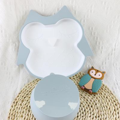 China BPA Free Infant Silicone Feeding Plate Waterproof With Suction Bottom for sale