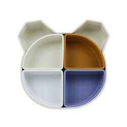 China Bear Panda Shape Toddler Silicone Plates Set Non Toxic Eco Friendly for sale