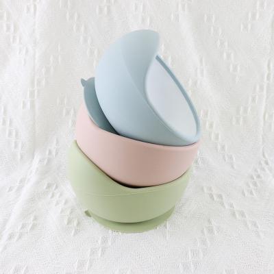 Cina Insieme libero su ordinazione della ciotola degli alimenti per bambini di BPA, ciotola del silicone del bambino di aspirazione del commestibile in vendita