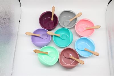 China Multi Colors Durable Silicone Bowl Set Soft Flexible For Baby Feeding for sale