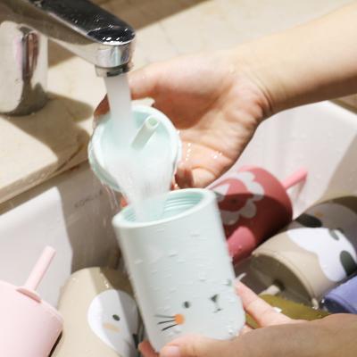Cina Bambino Straw Training Silicone Kids Cup BPA Eco libero amichevole in vendita
