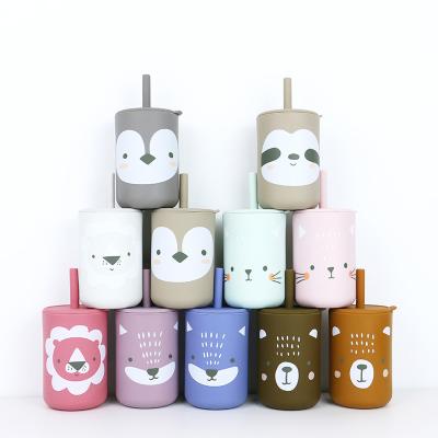 Cina Bambino Straw Training Silicone Kids Cup BPA Eco libero amichevole in vendita