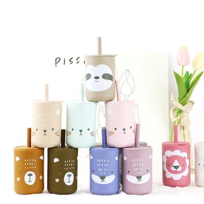 Cina Bambino Straw Training Silicone Kids Cup BPA Eco libero amichevole in vendita