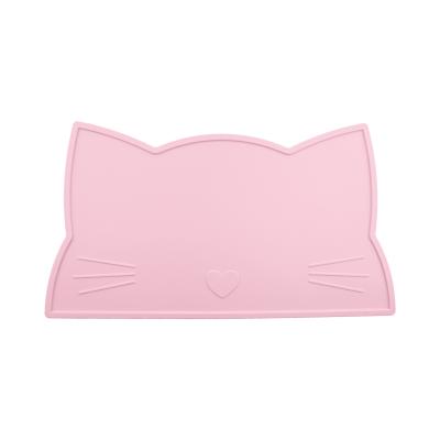 Cina Cat Face Kids Silicone Placemat, stuoia d'alimentazione di Mat Heat Resistant Waterproof del tavolo da pranzo del silicone in vendita