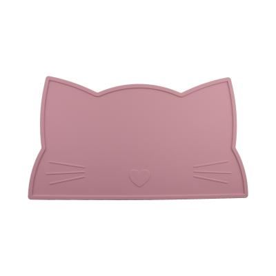 Cina Cat Face Kids Silicone Placemat, stuoia d'alimentazione di Mat Heat Resistant Waterproof del tavolo da pranzo del silicone in vendita