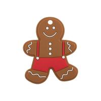 China Custom Silicone Baby Teether With Halloween Ghost Gingerbread Man Shape for sale