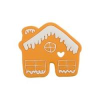 China Custom Silicone Baby Teether With Halloween Ghost Gingerbread Man Shape for sale