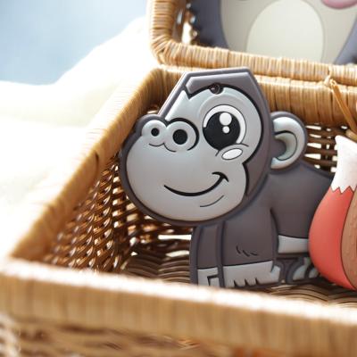 Cina Logo Silicone Baby Teether Chewable su misura con il Fox Owl Shape della mucca in vendita