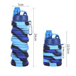 Cina Bottiglia di acqua pieghevole libera del silicone di BPA per capacità di sport all'aperto 500ml in vendita