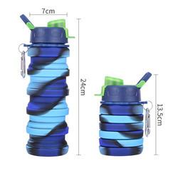 Cina Bottiglia di acqua pieghevole libera del silicone di BPA per capacità di sport all'aperto 500ml in vendita