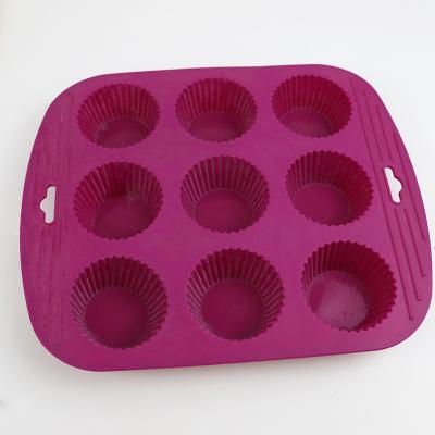 China Muffin Cups Cake Personalised Silicone Molds Nonstick Heat Resistant for sale