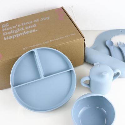 China BPA Free Safety Silicone Dining Set , Silicone Bowl And Spoon Set OEM for sale