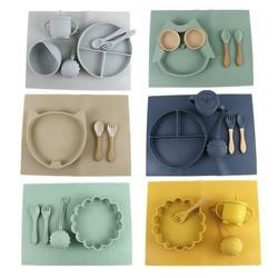 Cina Non ciotola impermeabile del bambino del silicone di slittamento messa con il logo su misura in vendita