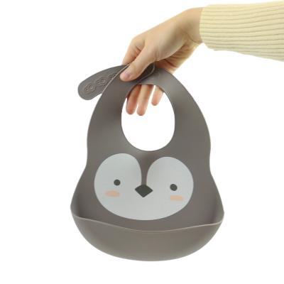 China Babadores do coletor de Cacoon Cat Fox Printed Silicone Food para alimentações do café da manhã da criança à venda