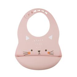 China Babadores do coletor de Cacoon Cat Fox Printed Silicone Food para alimentações do café da manhã da criança à venda