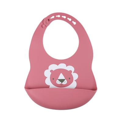 Cina Abitudine della busbana francese del silicone del bambino di colore di Pantone con stampa animale sveglia di bradipo in vendita