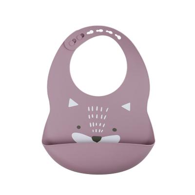 Cina Abitudine della busbana francese del silicone del bambino di colore di Pantone con stampa animale sveglia di bradipo in vendita