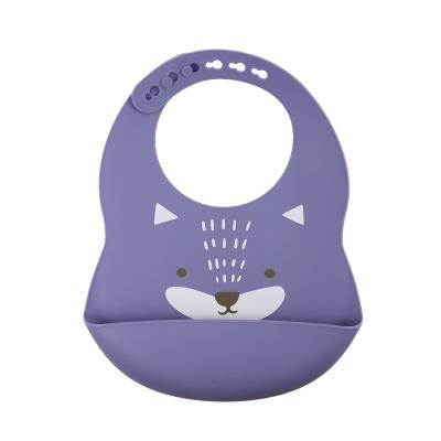 Cina Abitudine della busbana francese del silicone del bambino di colore di Pantone con stampa animale sveglia di bradipo in vendita