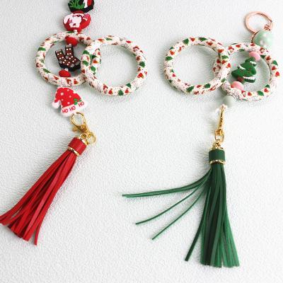 China 100% Safe Silicone Beads LOW MOQ  printed pattern o ring focals for DIY Crafts keychain Making for sale
