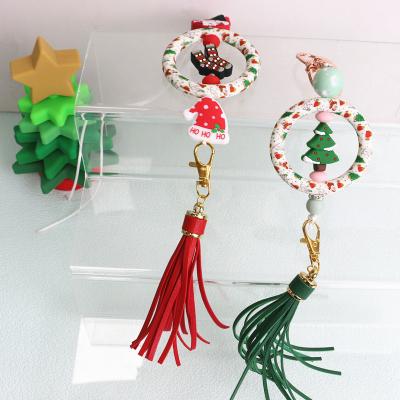 China 100% Safe Silicone Beads LOW MOQ  printed pattern o ring focals for DIY Crafts keychain Making for sale