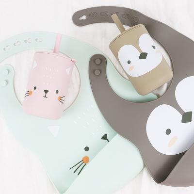 中国 OEM ベビーフィーディングビブ - シリコンビブを餌にする赤ちゃんと乳児のためのポリバッグの1点 販売のため