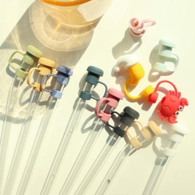 China Non - Toxic Custom Made Silicone Straw Cover Toppers Hat Cap For Tumblers Straw for sale