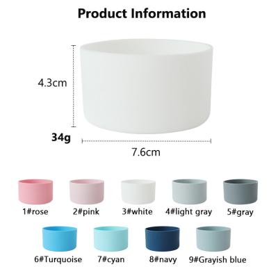 Cina Silicone Bumper Bottle Sleeve for Quencher 40 oz 7.5cm Tumbler Boot Stanley Cup silicone bottom cover bottles in vendita