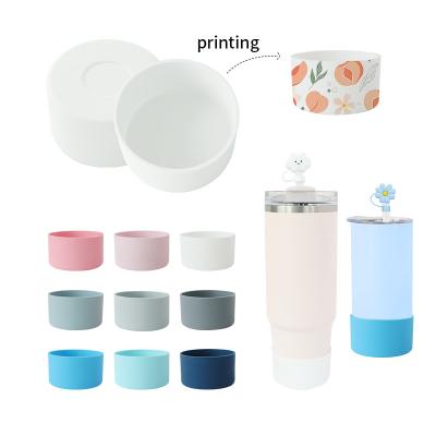 Cina Silicone cover bottles Water Bottle Boot for Owala 7.5cm 40oz Anti-Slip Protective Sleeve Bottom Sleeve Cup Cover Accessories in vendita
