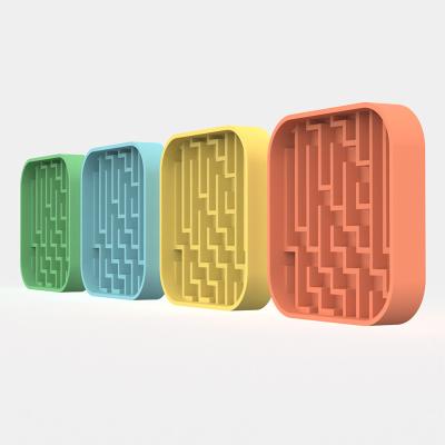 Cina Wholesale Eco-friendly Pet Bowls Feeders Cat Dog Slow Feeder Anti Choking Cats Food Bowl Slow Eating Dog Bowl in vendita