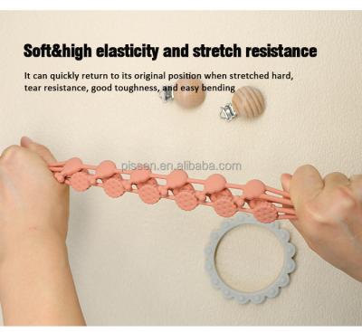 중국 Necklace Pacifier Chain Focal Shaped Beads For Beaded Pens Silicone teething Focus Beads kid toys 판매용