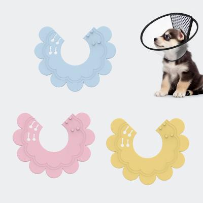 China Customizable Elizabethan Circle Soft Rubber Silicone  Anti-licking and anti-biting recovery Pet Neck Collar for sale