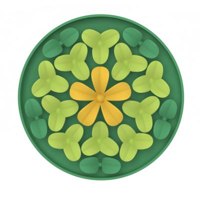Cina Custom silicone pet products Cute flower Pattern  silicon Pet Dog Food Feeding Mat Silicone Slow Feeder Licking Pad Dog food mat in vendita