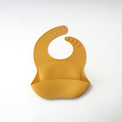 China Unisex Silicone Baby Bib Soft Flexible Waterproof Easy Clean Durable Safe for 0-4 Years Old Toddlers Mealtime Feeding Accessory for sale