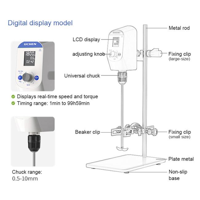 Laboratory Agitator for Mixing and Stirring Low Medium and High Viscosity Liquids