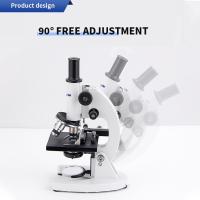China Portable Optical Microscope 40X-1600X Monocular 90 Degree Straight Barrel for Laboratory Teaching for sale