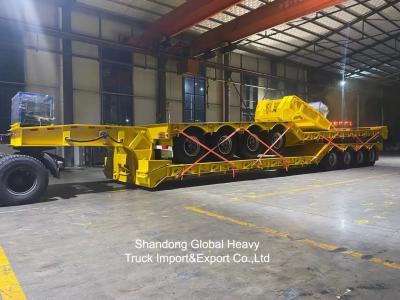 China 3-Axle Lowbed Semi Trailer for Heavy Equipment Transport for sale