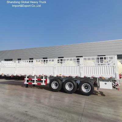 China 3 Axle Steel Fence Semi-Trailer for Bulk Cargo Transport for sale