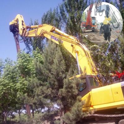 China 3400 Frequency Hydraulic Pile Drilling Equipment For Excavator With 8 Eccentric Moment for sale