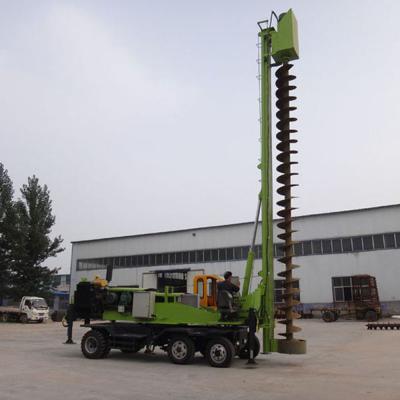 China 6-10m Wheeled Spiral Pile Drilling Machine With 360° Rotary Angle 8.45m Stud Height ZMZ360 for sale